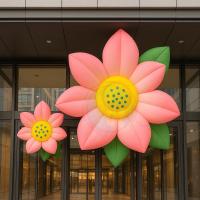 China Custom Inflatable Flower Decoration 2m 3m for Mall Entrance Plaza Event Display Branded Outdoor Advertising for sale