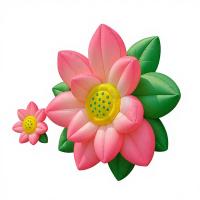 China Inflatable Lotus Flower Decoration Lights Waterproof PVC Tarpaulin Custom Logo Printed for Events Wedding Stage 2m for sale