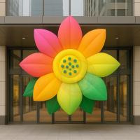 China Inflatable Lotus Flower Decoration Lights Waterproof PVC Tarpaulin Custom Logo Printed for Events Wedding Stage 2m for sale