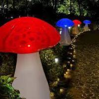 China Custom Inflatable Mushroom with Colorful LED Lights for Outdoor Party Decorations 2m-10m for sale