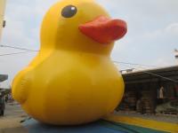 China Custom Inflatable Big Yellow Rubber Duck Cartoon Model for Advertising 3m to 30m PVC for sale