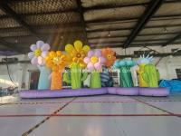 China Custom Inflatable Flowers with Colorful LED Lights 2m to 10m for Outdoor Party Holiday Decorations for sale