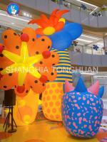 China Commercial Custom Colorful Inflatable Flower with Lights Decoration for Events Advertising 2-3m for sale