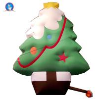 China Glow in the Dark Inflatable Christmas Tree Decoration Custom Size PVC with 3 Year Warranty for sale