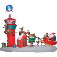 China Glow in the Dark Inflatable Christmas Tree Decoration Custom Size PVC with 3 Year Warranty for sale
