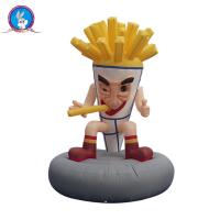 China Custom PVC Inflatable Fries Cartoon Character Model for Outdoor Advertising 120V Electric Air Blower for sale