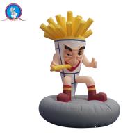 China Custom PVC Inflatable Fries Cartoon Character Model for Outdoor Advertising 120V Electric Air Blower for sale