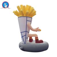 China Custom PVC Inflatable Fries Cartoon Character Model for Outdoor Advertising 120V Electric Air Blower for sale