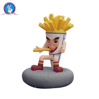 China Custom PVC Inflatable Fries Cartoon Character Model for Outdoor Advertising 120V Electric Air Blower for sale