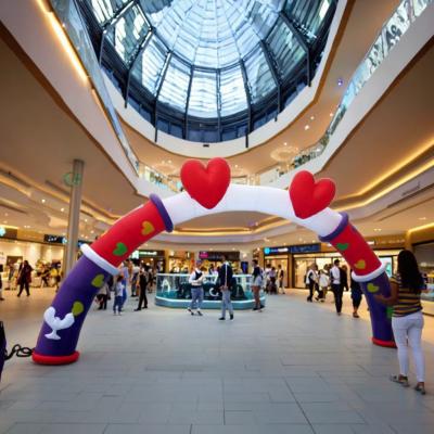 China Inflatable Christmas Arch 4m Span PVC Tarpaulin with CE Blower for Events for sale