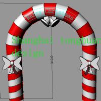 China Inflatable Christmas Arch 4m Span PVC Tarpaulin with CE Blower for Events for sale
