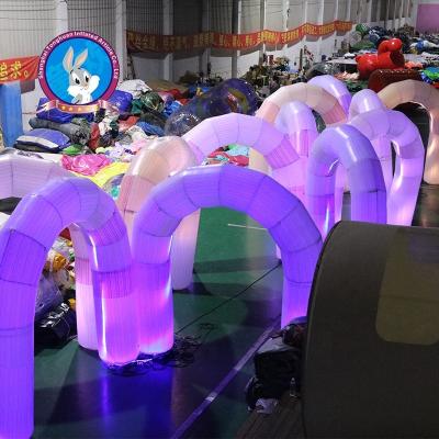 China Custom PVC Oxford Cloth Inflatable Light Arch 2m-6m for Wedding Event Advertising for sale
