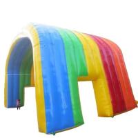 China Customized Colorful Inflatable Tunnel Tent 9x7x6.4m PVC Outdoor Commercial Wedding Exhibition Event Tent for sale
