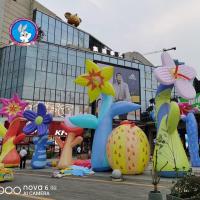 China Custom PVC Inflatable Shiny Flower Model with Lights for Events Advertising Festival 2m-6m for sale