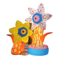 China Custom Inflatable Advertising Flower with Lights PVC Tarpaulin Decoration for Events 2m for sale