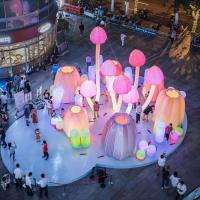 China Custom Inflatable Glowing Flower Display Decoration 2m to 6m Height PVC Oxford Cloth for sale