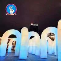 China Custom Inflatable Glowing Flower Display Decoration 2m to 6m Height PVC Oxford Cloth for sale