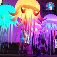 China Custom Inflatable Glowing Flower Display Decoration 2m to 6m Height PVC Oxford Cloth for sale