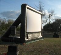 China Custom Inflatable Projection Screen Portable Air Blow Up Movie Screen 10x10ft PVC for sale