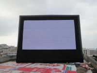 China Custom Inflatable Projection Screen Portable Air Blow Up Movie Screen 10x10ft PVC for sale
