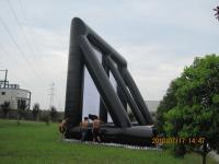 China Custom Inflatable Projection Screen Portable Air Blow Up Movie Screen 10x10ft PVC for sale