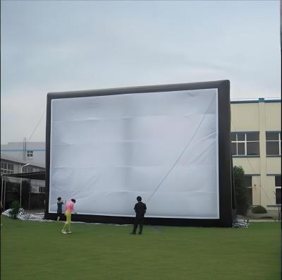 China Custom Inflatable Advertising Screen 0.55mm PVC Outdoor Movie Screen with Blower CE Certified for sale