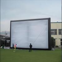 China Custom Inflatable Advertising Screen 0.55mm PVC Outdoor Movie Screen with Blower CE Certified for sale