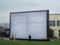 China Custom Inflatable Advertising Screen 0.55mm PVC Outdoor Movie Screen with Blower CE Certified for sale