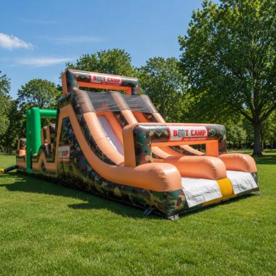 China Custom Inflatable Obstacle Course Multi Style Challenge Run 50m for Parks Schools Corporate Events Outdoor Activities for sale