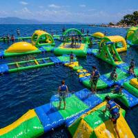 China Large Custom Inflatable Water Park With Floating Obstacle Course And Slide Playground Structure Modular Inflatable Aqua Park With Interactive Floating Obstacles for sale