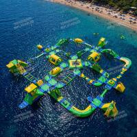 China Large Custom Inflatable Water Park With Floating Obstacle Course And Slide Playground Structure Modular Inflatable Aqua Park With Interactive Floating Obstacles for sale