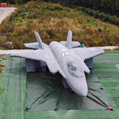 China Custom Inflatable Fighter Jet Decoy Model 8m Realistic Aircraft Shape for Outdoor Simulation Training and Display for sale
