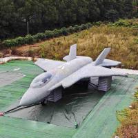 China Custom Inflatable Fighter Jet Decoy Model 8m Realistic Aircraft Shape for Outdoor Simulation Training and Display for sale