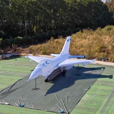 China Custom Inflatable F16 Fighter Jet Decoy Model With Air Supported Structure for Outdoor Training Grounds Tactical Simulation Display and Target Practice Projects for sale