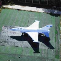 China Custom Inflatable F16 Fighter Jet Decoy Model Air Supported Structure for Outdoor Training Grounds Tactical Simulation 8m for sale