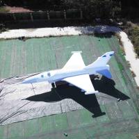 China Custom Inflatable F16 Fighter Jet Decoy Model Air Supported Structure for Outdoor Training Grounds Tactical Simulation 8m for sale