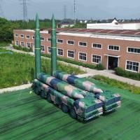 China Large Inflatable DF16 Missile Launcher Vehicle Model for Field Training Visual Simulation and Temporary Deployment for sale