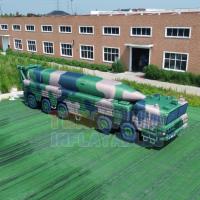 China Large Inflatable DF16 Missile Launcher Vehicle Model for Field Training Visual Simulation and Temporary Deployment for sale