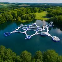 China Modular Inflatable Water Park 50m² Floating Aqua Park for Lake Resort Commercial Entertainment for sale