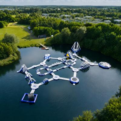 China Modular Inflatable Water Park 50m² Floating Aqua Park for Lake Resort Commercial Entertainment for sale