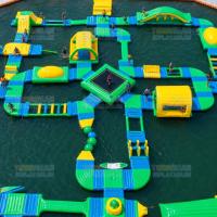 China Custom Floating Inflatable Water Park 200m2 Modular Lake Playground for Resort Commercial Operation for sale