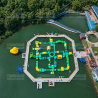 China Custom Floating Inflatable Water Park 200m2 Modular Lake Playground for Resort Commercial Operation for sale