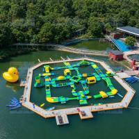 China Custom Floating Inflatable Water Park 200m2 Modular Lake Playground for Resort Commercial Operation for sale
