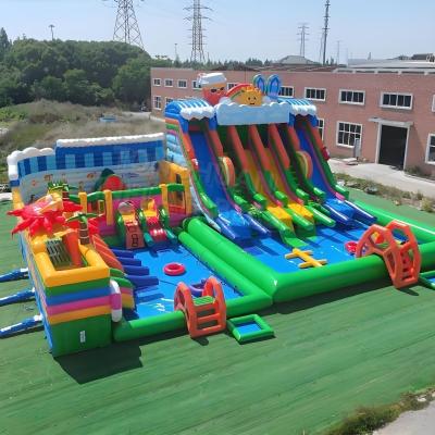 China Custom Inflatable Water Park Giant Playground with Slide Pool for Commercial Rental Use 10m for sale