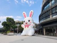 China Custom Giant Inflatable Cartoon Rabbit Model 3m Height for Event Decoration and Commercial Display for sale