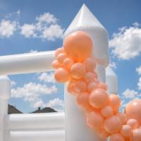 China White Wedding Bounce House Inflatable Bouncy Castle 3m x 3m Party Play Structure for Garden Celebration for sale
