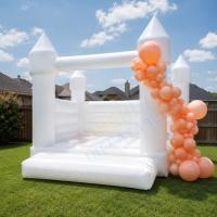 China White Wedding Bounce House Inflatable Bouncy Castle 3m x 3m Party Play Structure for Garden Celebration for sale