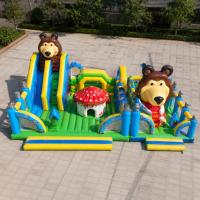 China Custom Inflatable Bear Theme Fun Park with Slide Bounce Combo for Indoor Outdoor Party Rental 12m for sale