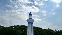 China Custom Giant Inflatable Lighthouse Model 5m Tall for Outdoor Event Decoration and Photo Display for sale
