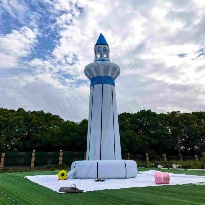 China Custom Giant Inflatable Lighthouse Model 5m Tall for Outdoor Event Decoration and Photo Display for sale